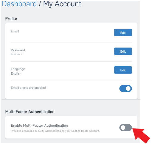 MFA -Multi-Factor Authentication Recovery – Sophos Home Help
